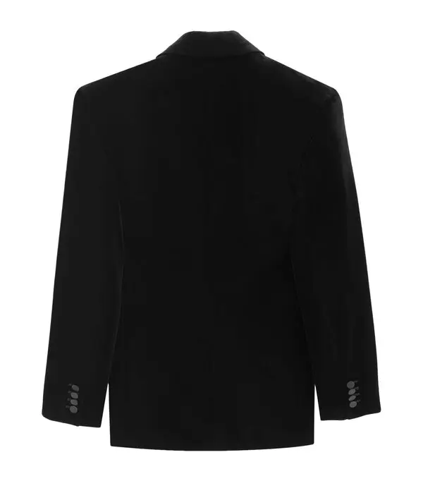 Saint Laurent Velvet Double-breasted Blazer