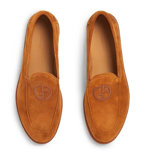 Giorgio Armani Suede Loafers - Brown | Editorialist display picture 1