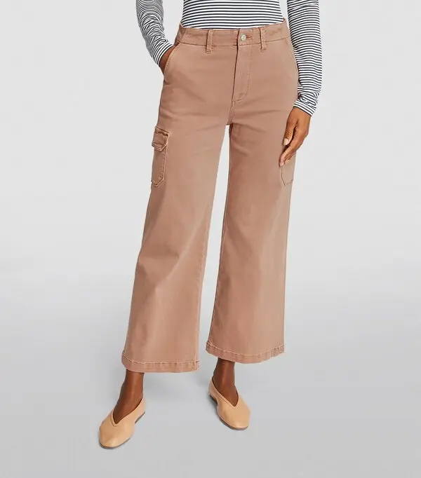 Paige Carly Wide-leg Cargo Trousers