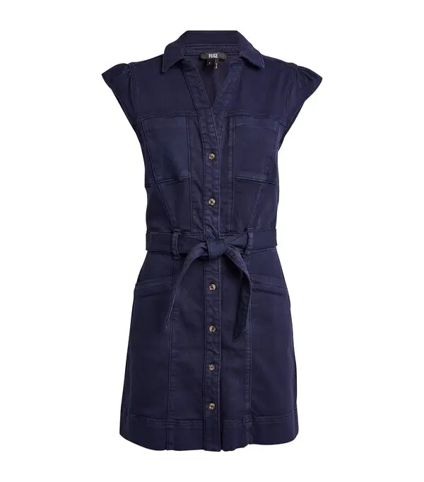 Paige Jaxsyn Denim Dress In Navy - 12% Off | Editorialist