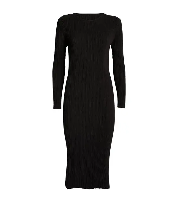 Issey Miyake Hatching Pleats Midi Dress