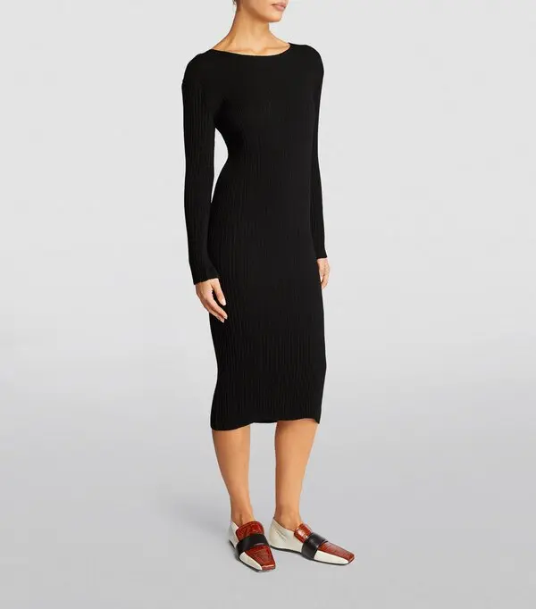 Issey Miyake Hatching Pleats Midi Dress