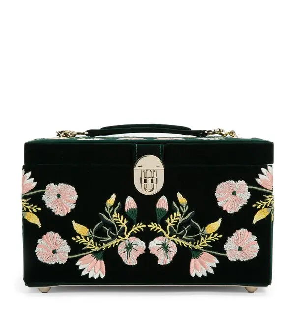 Wolf Medium Zoe Jewellery Box - Green