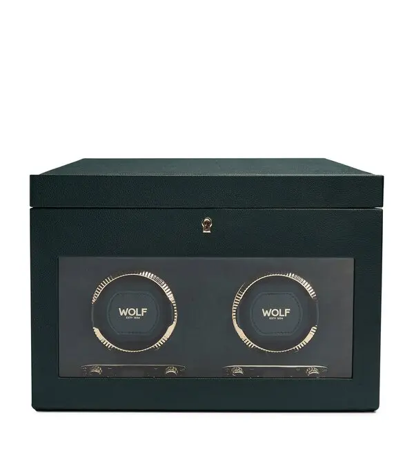 Wolf Vegan Leather Double Watch Winder