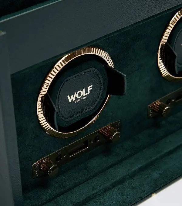 Wolf Vegan Leather Double Watch Winder