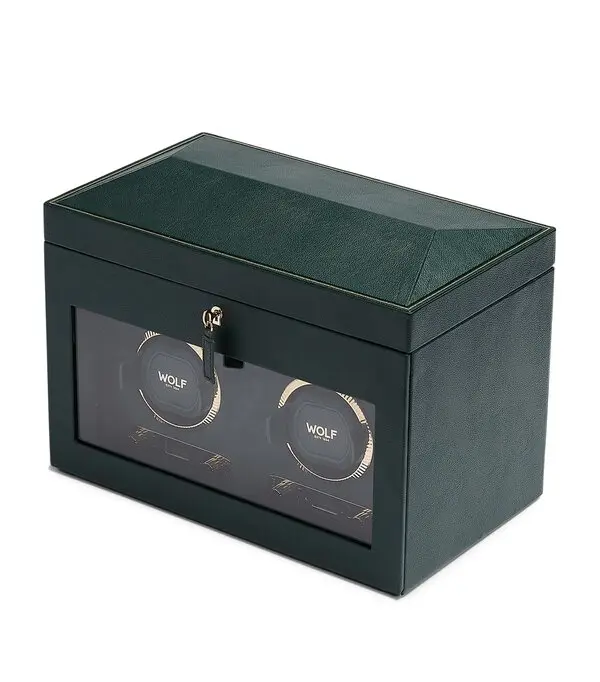 Wolf Vegan Leather Double Watch Winder