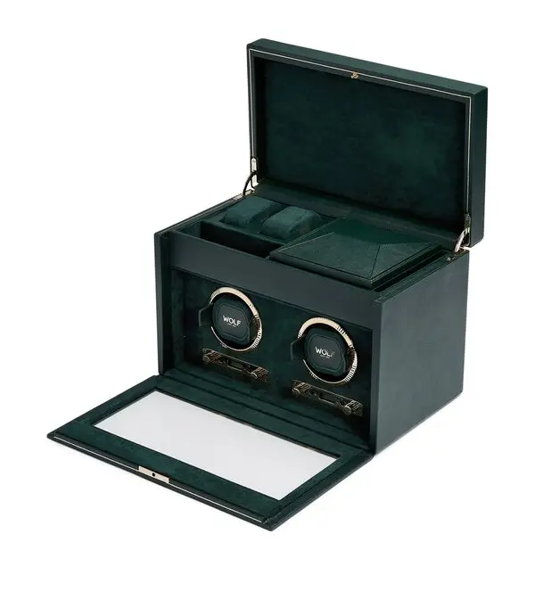 Wolf Vegan Leather Double Watch Winder
