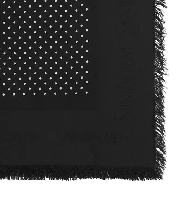 Saint Laurent Polka Dot Scarf