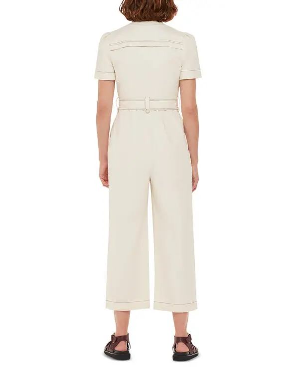 Whistles Alana Denim Jumpsuit - Ivory