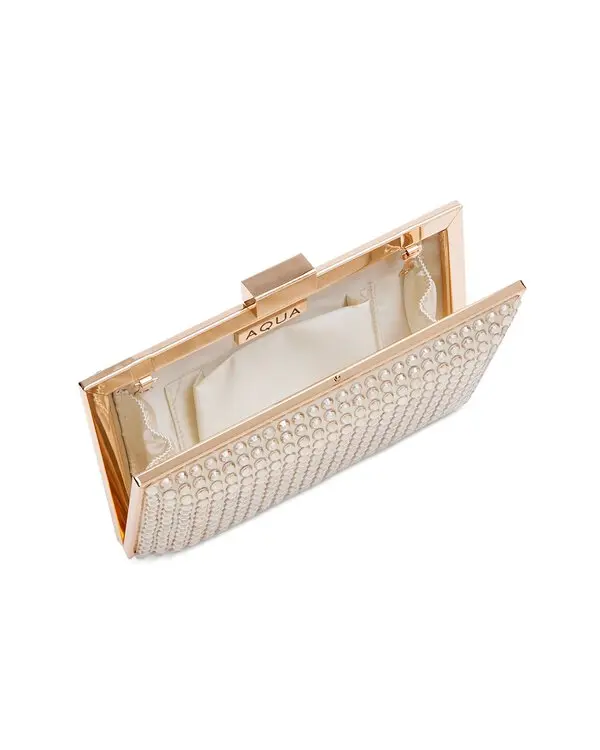 Aqua Crystal Minaudiere - Gold