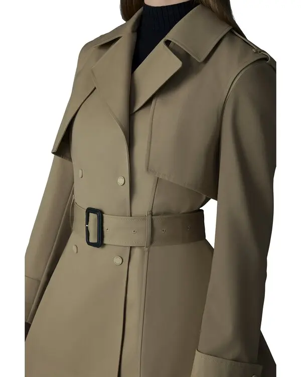 Mackage Adva Mid-length Belted Trench Coat - Light Camel