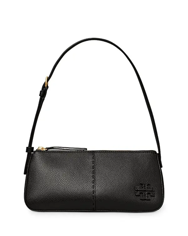 Tory Burch Mcgraw Wedge Shoulder Bag - Black/rolled Brass