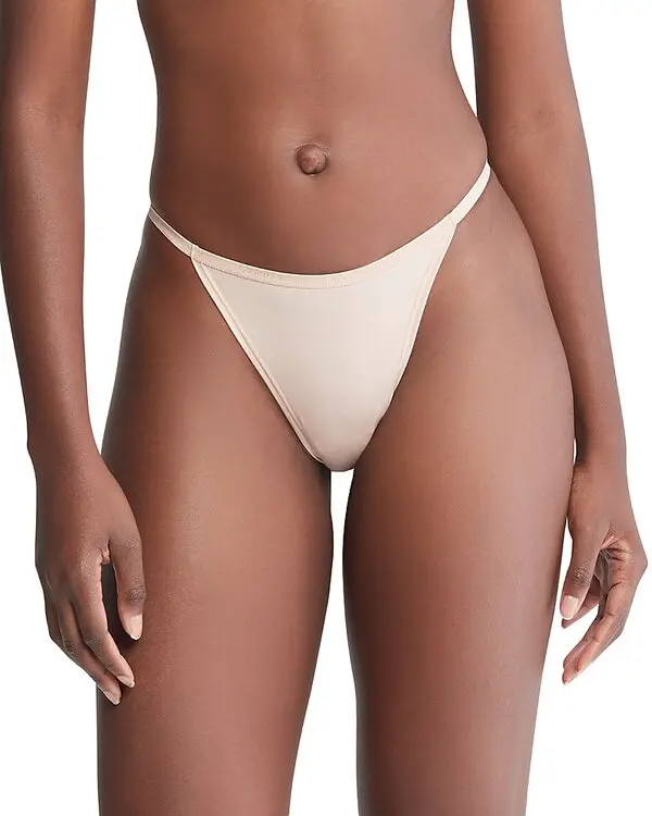 Calvin Klein Ideal Micro Low Rise String Thong - Cedar