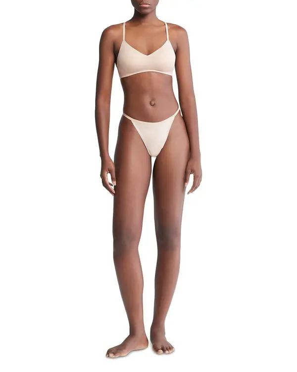 Calvin Klein Ideal Micro Low Rise String Thong - Cedar