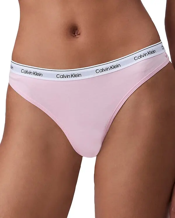 Calvin Klein Modern Logo Thong - Buff Pink