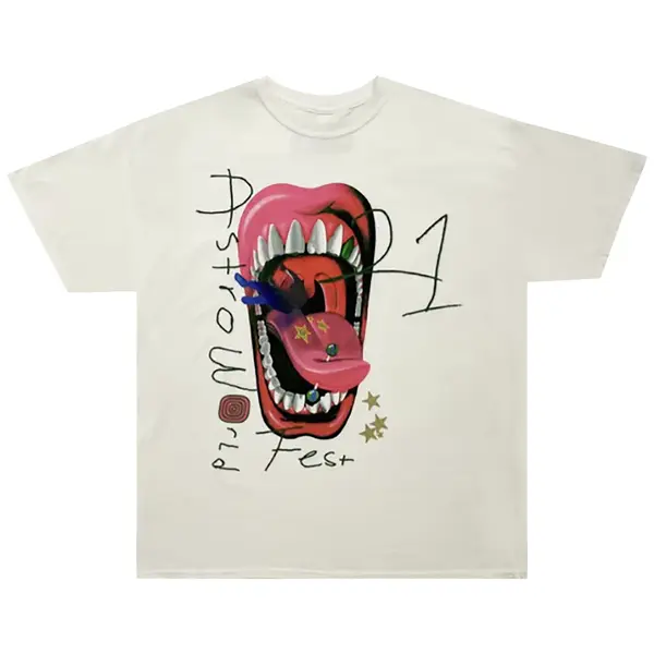 CACTUS JACK BY TRAVIS SCOTT Mouth Tee - White