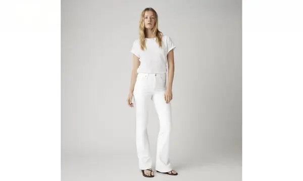 LEVI'S 726 High Rise Flare Jeans - Soft Clean White
