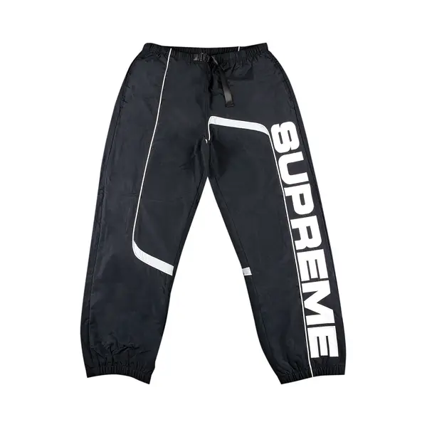 Supreme Paneled Belted Track Pant - Black | Editorialist