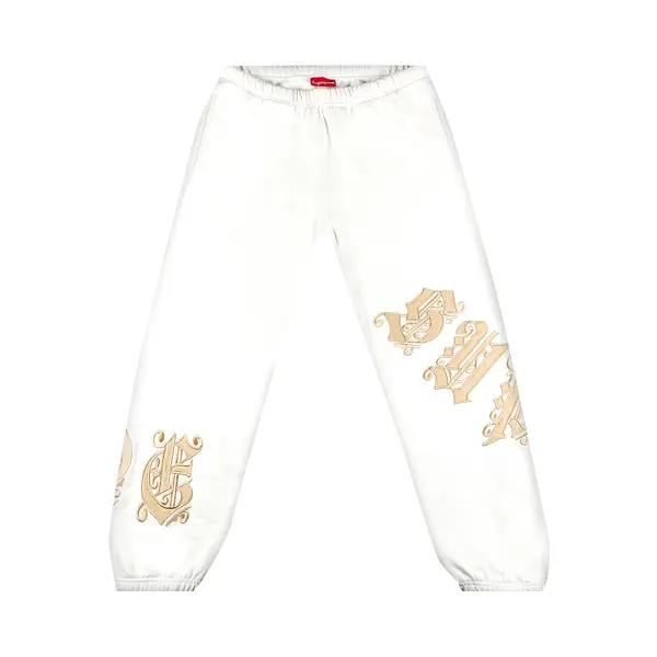 Supreme Old English Wrap Sweatpant - White
