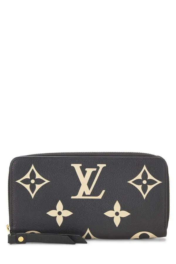 LOUIS VUITTON Giant Monogram Empreinte Zippy Continental - Black