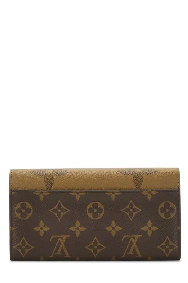 LOUIS VUITTON Monogram Reversed Giant Sarah Wallet - Brown