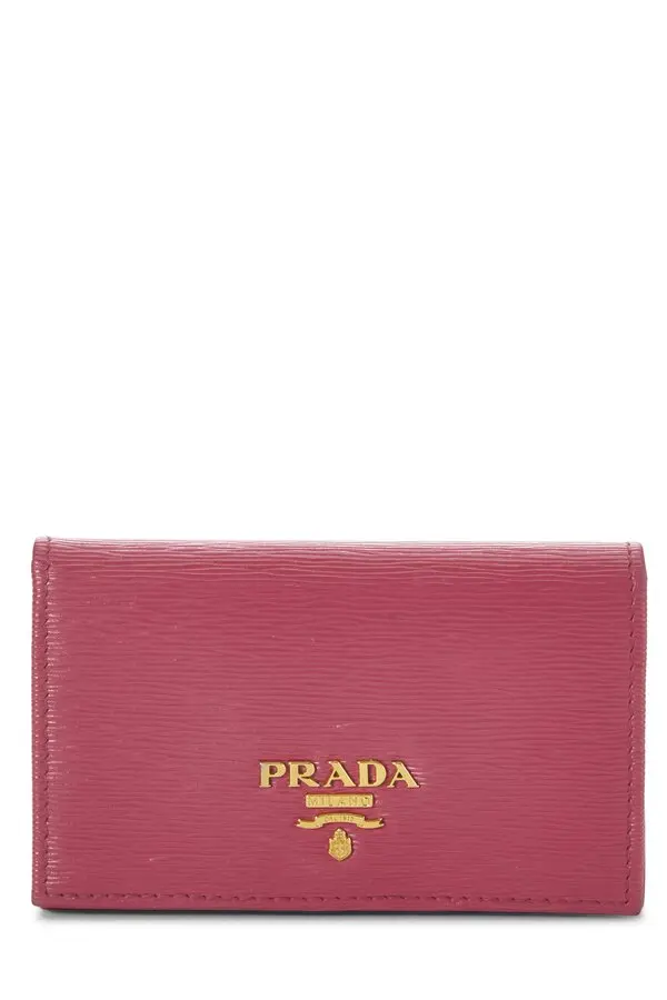 Prada Vitello Move Compact Wallet - Pink