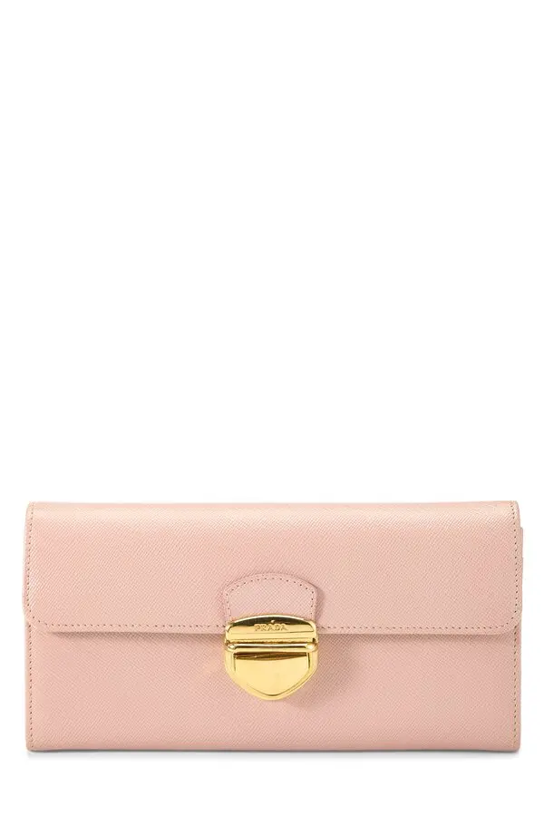 Prada Saffiano Wallet - Pink