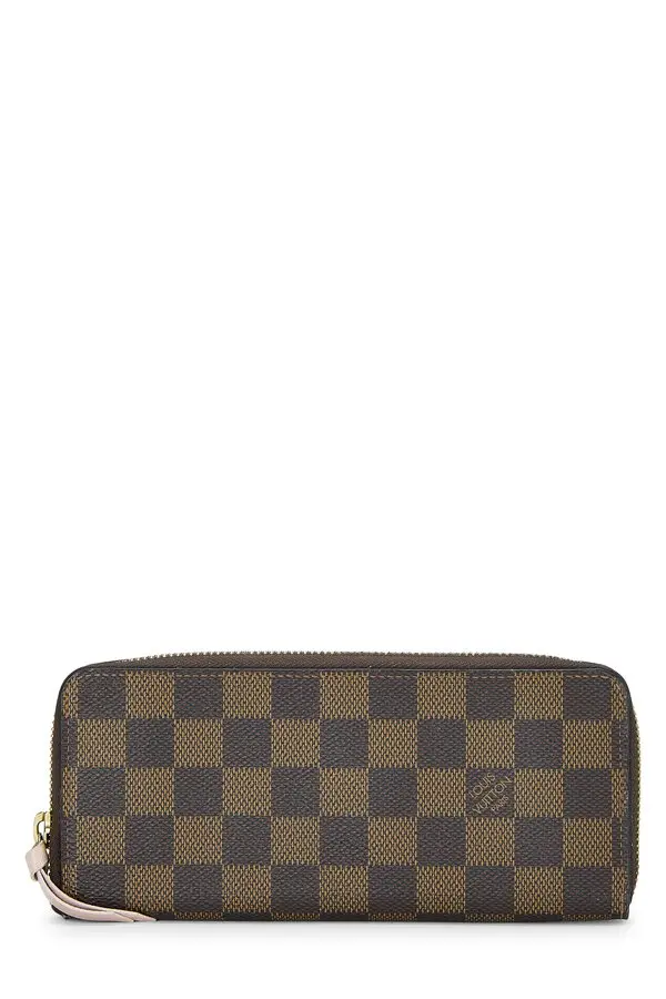 LOUIS VUITTON Damier Ebene Clemence Wallet - Pink