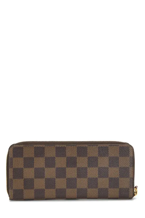 LOUIS VUITTON Damier Ebene Clemence Wallet - Red