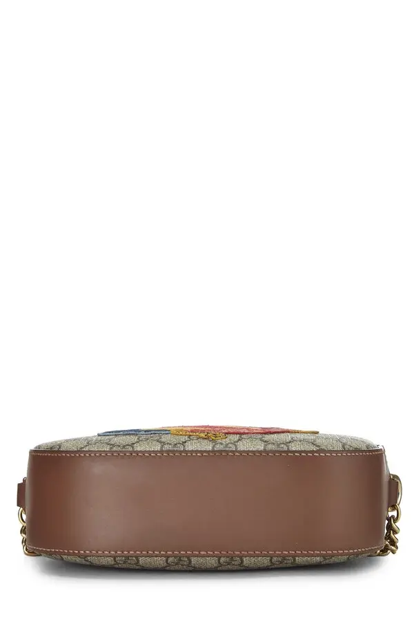 GUCCI GGスプリーム バード ハンドバッグ Gucci Gg Supreme Canvas Bird Chain Crossbody Bag In Brown - 20