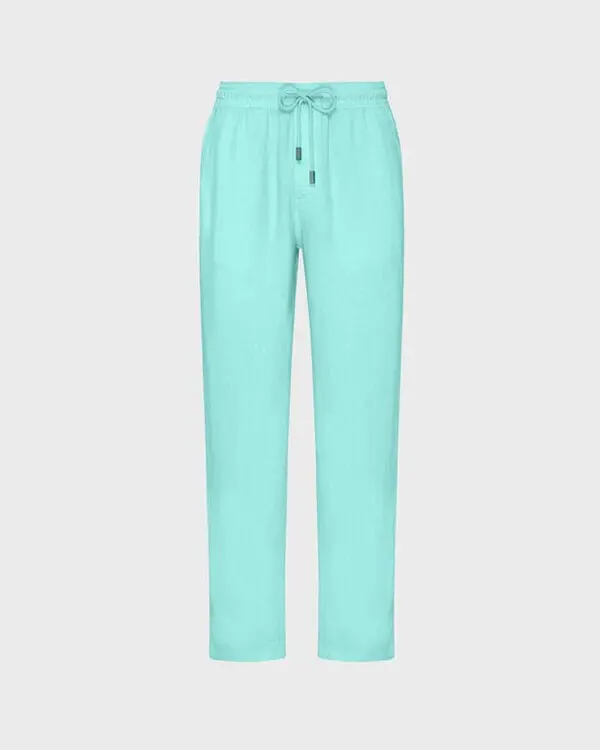 Vilebrequin Pacha Linen Relaxed Fit Trousers - Green