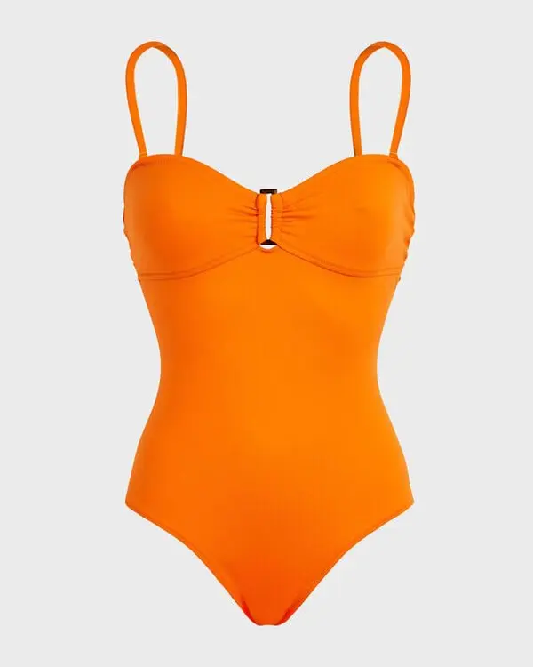 Vilebrequin Lucette Bandeau One-piece Swimsuit - Orange