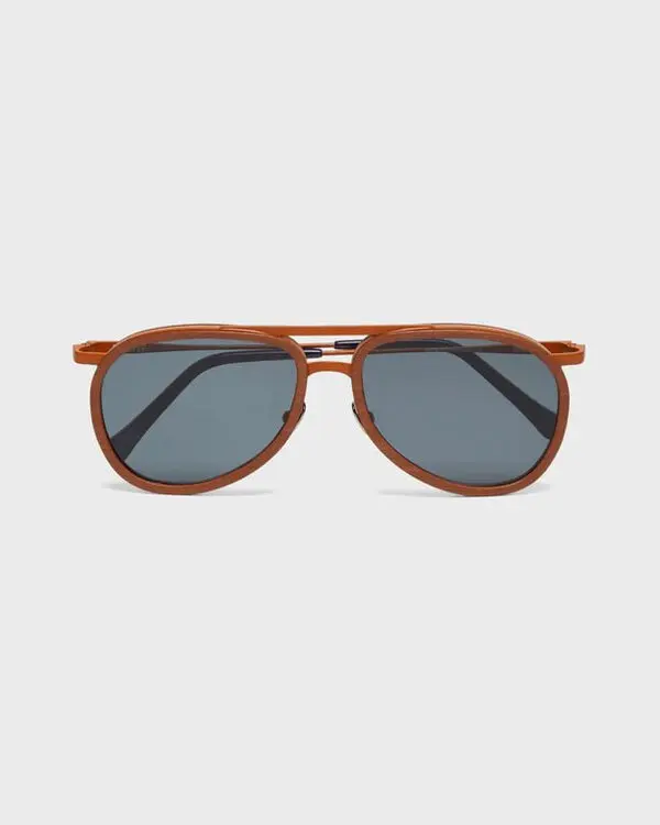 Vilebrequin Wood Aviator Sunglasses - Brown