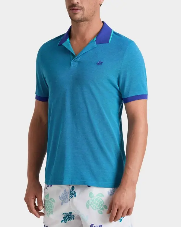 Vilebrequin Cotton Polo Solid Polo Palan - Blue