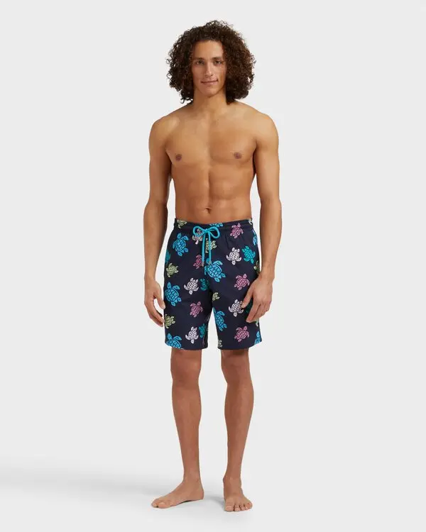 Vilebrequin Long Stretch Swim Trunks - Blue