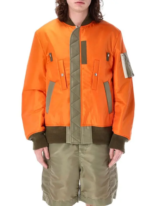Sacai Reversible Bomber Jacket In Orange - 64% Off | Editorialist