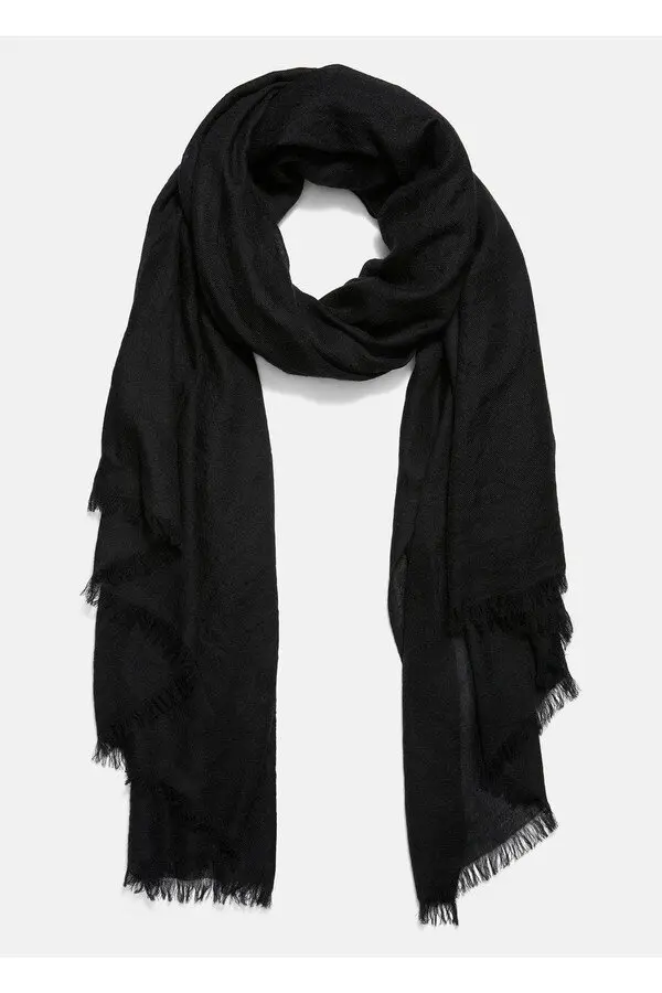Vince Lightweight Cashmere Scarf - Black