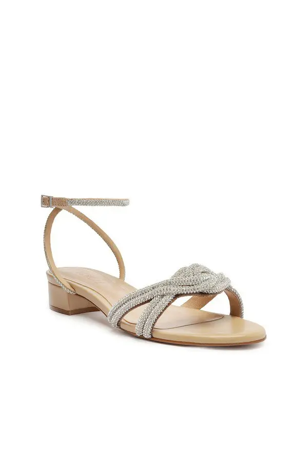 Schutz Jocelyn Low Block Leather Sandal