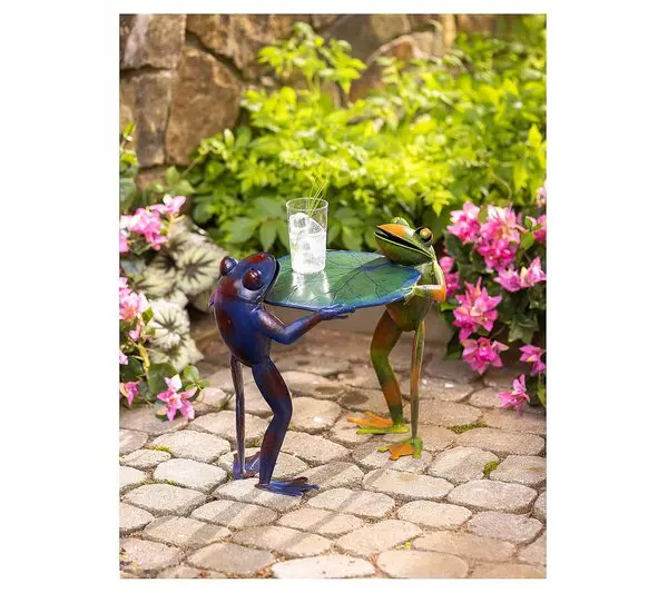 EVERGREEN Metal Double Frog Side Table