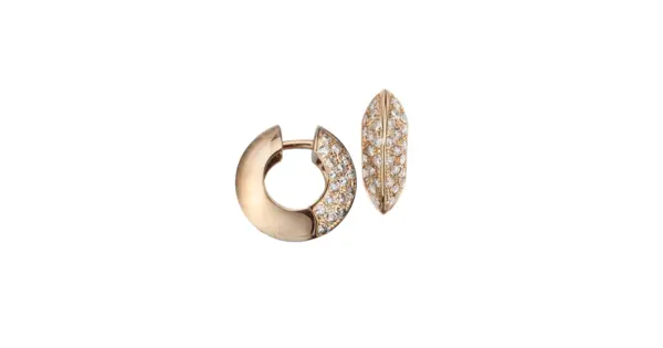 Jennifer Zeuner Jewelry 14k Huggie Earrings With Diamonds - Gold