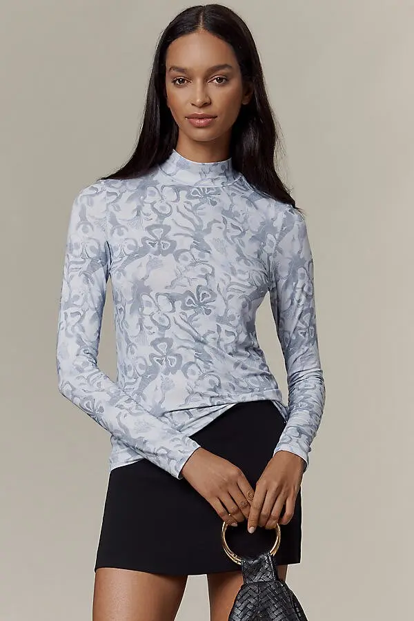 Scotch & Soda Long-sleeve Printed Top - Dancer Lavender