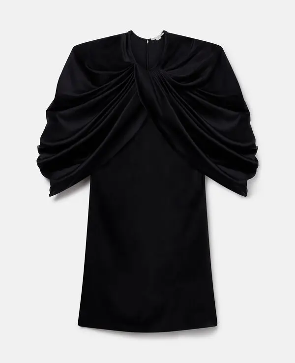 Stella McCartney Draped Mini Dress - Midnight Black