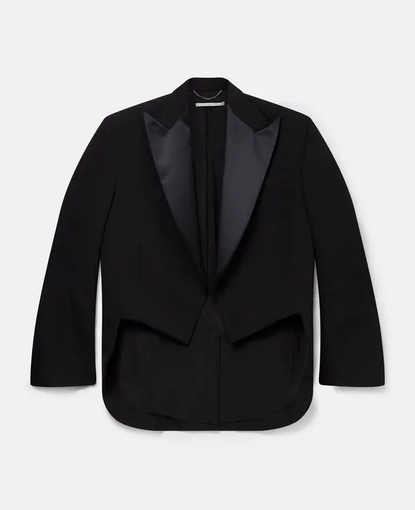 Stella McCartney Cropped Wool Tuxedo Blazer
