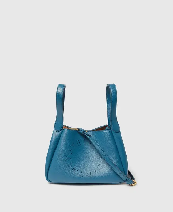 Stella McCartney Logo Double Top Handle Bag - Teal