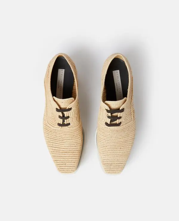 Stella McCartney Elyse Raffia Platform Shoes