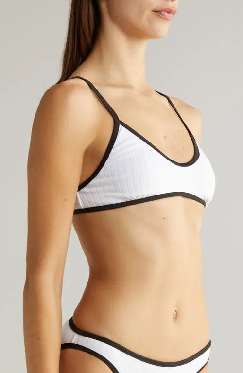 Solid & Striped The Rachel Rib Bikini Top - Marshmallow