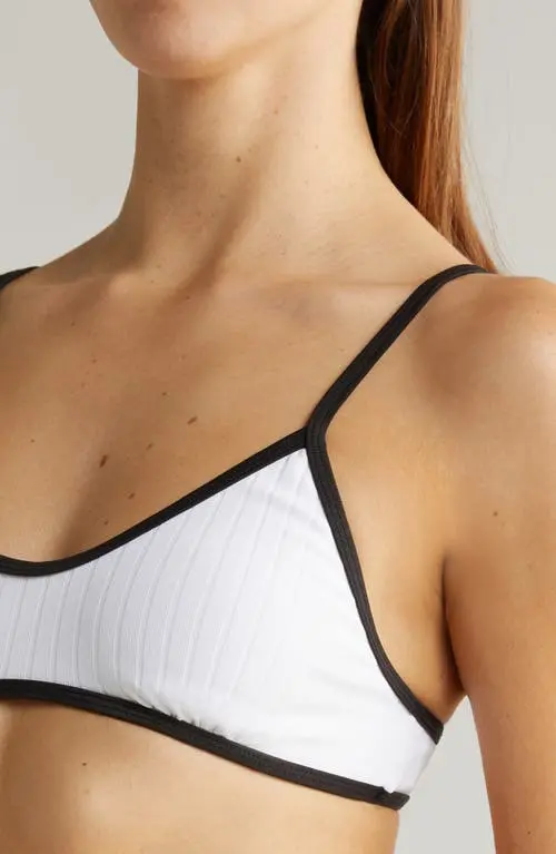 Solid & Striped The Rachel Rib Bikini Top - Marshmallow