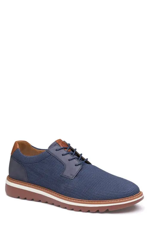 Johnston & Murphy Braydon Knit Plain Toe Derby - Navy Knit
