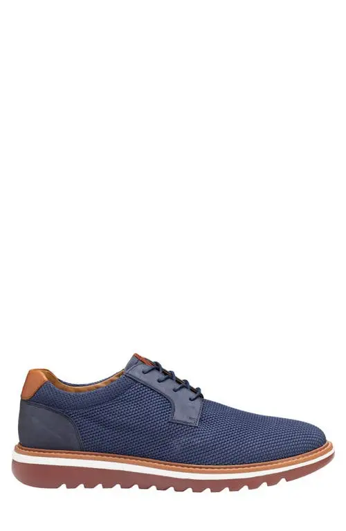 Johnston & Murphy Braydon Knit Plain Toe Derby - Navy Knit