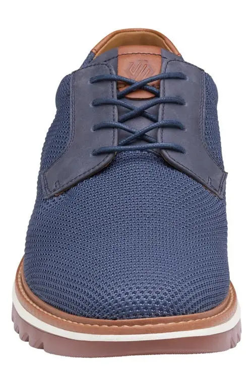 Johnston & Murphy Braydon Knit Plain Toe Derby - Navy Knit